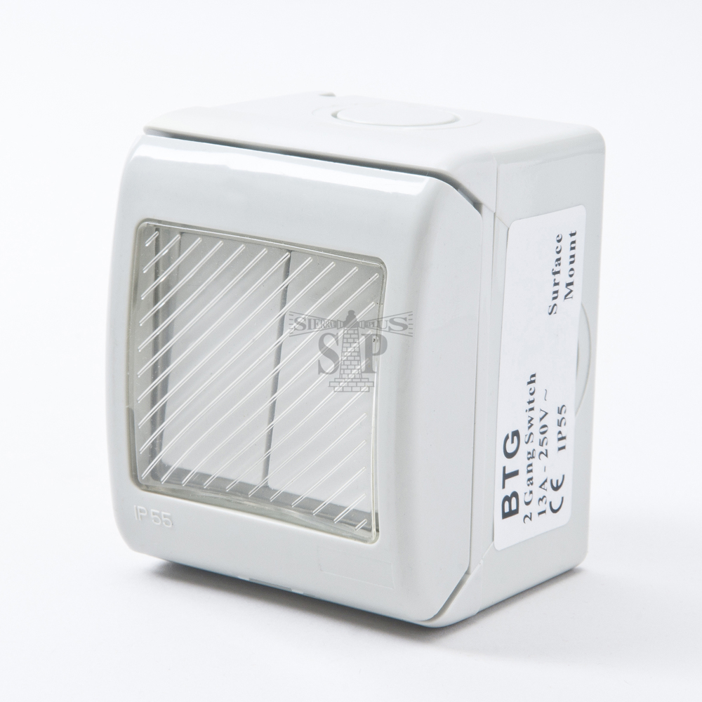 BTG IP55 13A 2 Gang Weatherproof Switch [Surface Mounted Type]